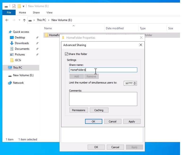 ساخت Home Folder در ویندوز سرور - شرکت ترند پرندشرکت ترند پرند